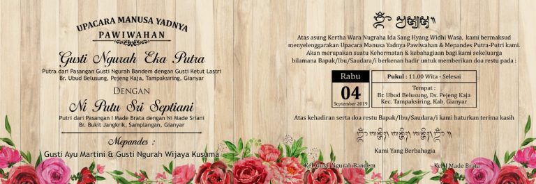 Design Kartu Undangan Pernikahan 5 - Undangan Online Bali